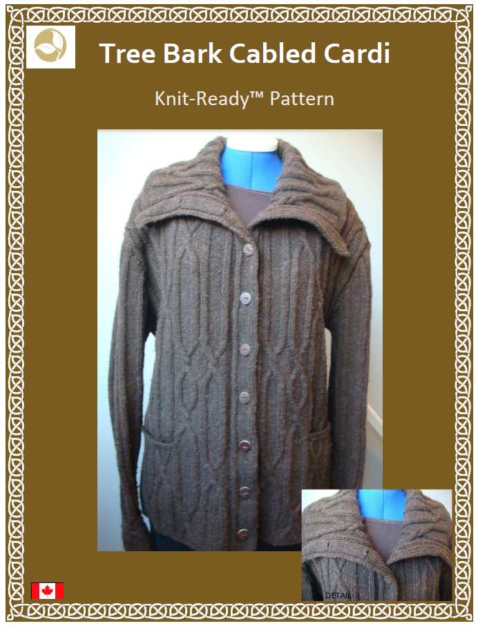 Tree Bark Cabled Cardi | Nature's Knit-ch